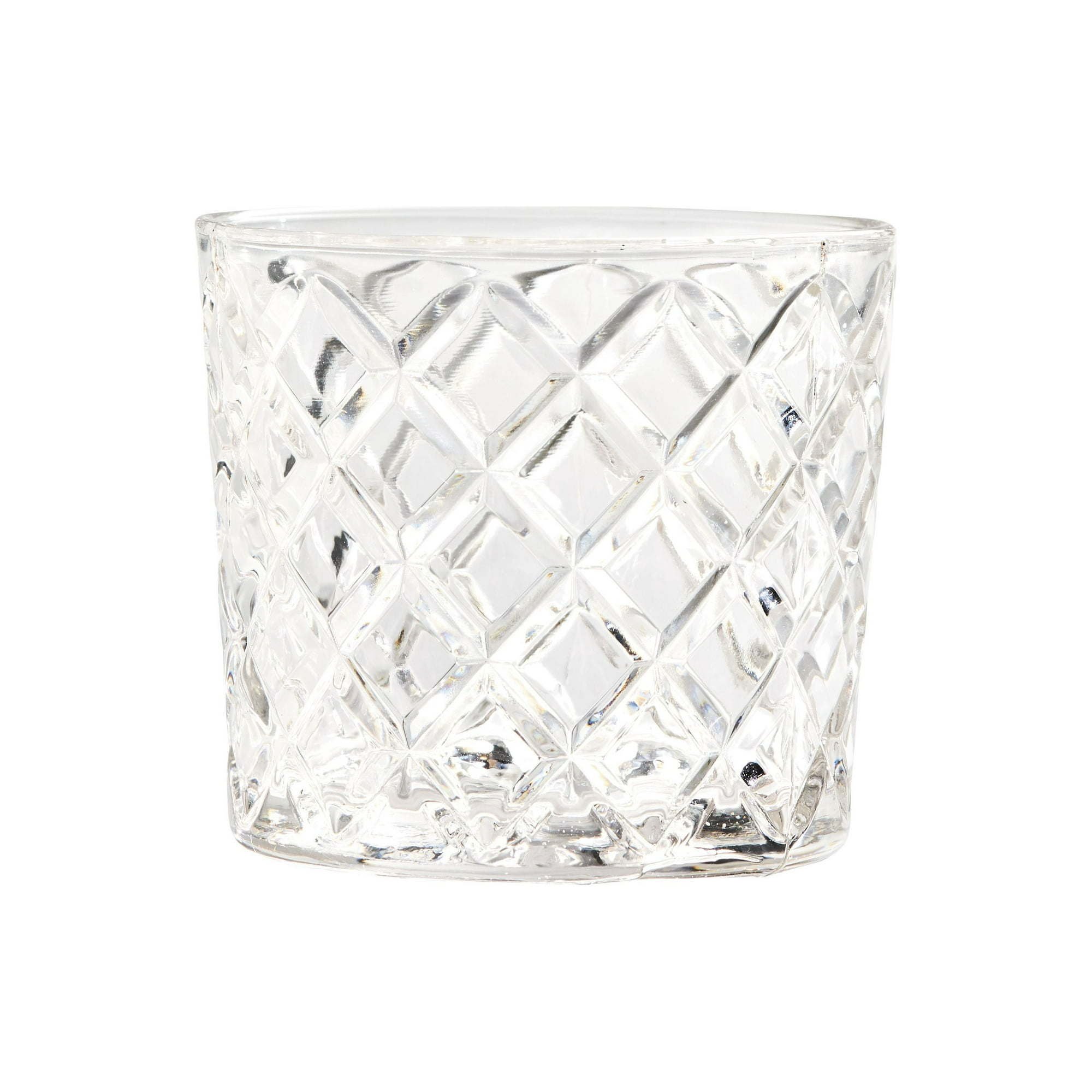 Better Homes And Gardens Clear Diamond Cut Whiskey Glass Tumbler 4 Pack